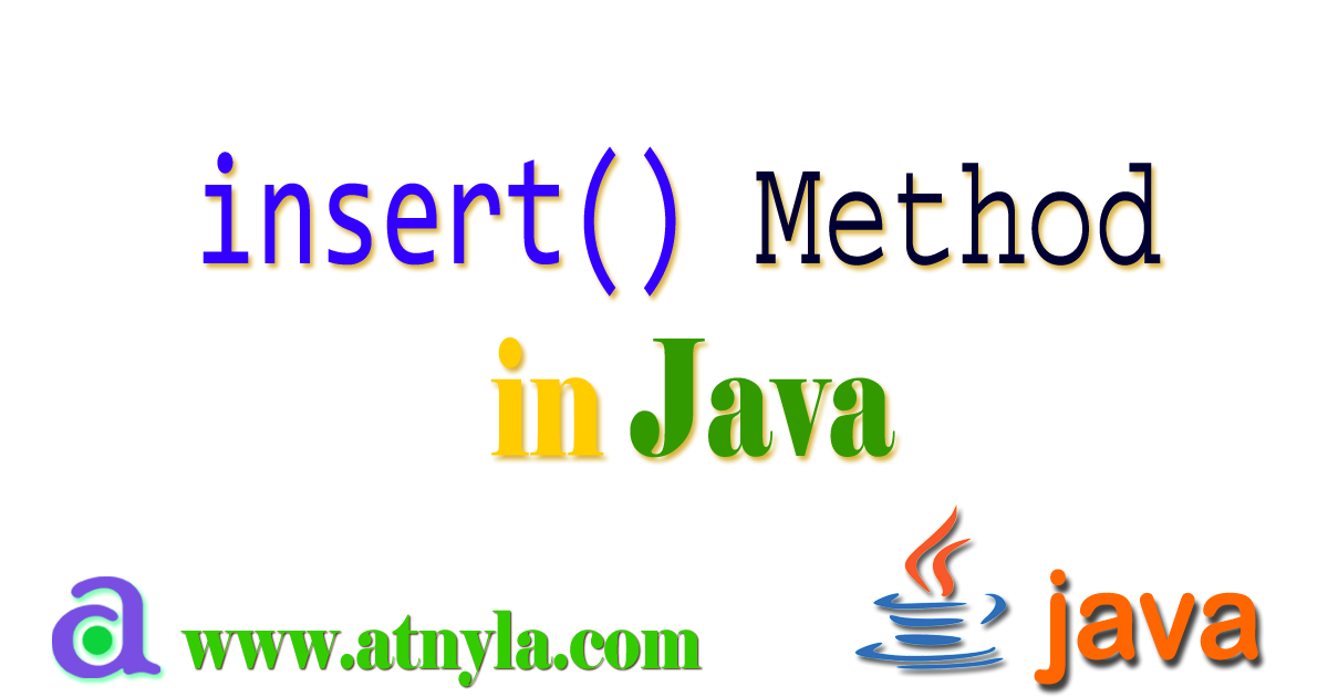 StringBuffer insert() Method in Java: Usage and Examples